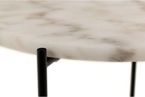 Kulatý odkládací stolek s mramorovou deskou ø 42 cm Avila – Actona