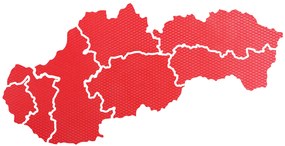 VYLEN Mapa Slovenska nástěnka Barva: 32 Tmavě červená