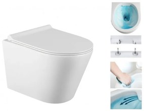 Závěsný WC set MEXEN RICO 35 cm s prkénkem bílý