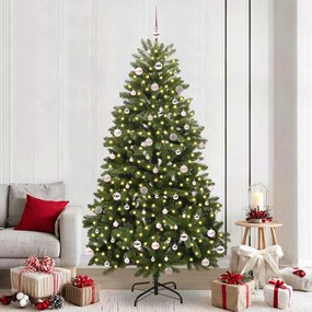 Umělý vánoční stromeček 240 cm 300 LED Teplá bílá PVC a ocel 3395705