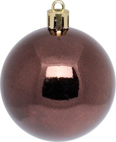 Vánoční koule, 25 kusů, hnědé, Ø 6 cm