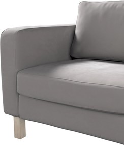 Potah na křeslo IKEA Karlstad, krátký barva šedá látka lesklé, sametová