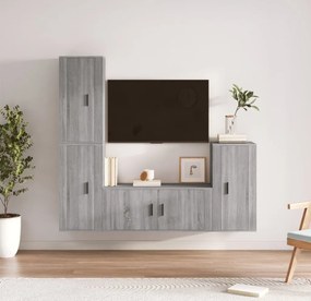 vidaXL 4dílný set TV skříněk kompozitní dřevo [3188591] Barva: šedá sonoma