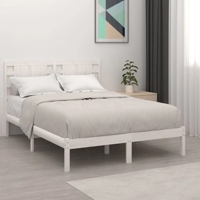 Rám postele bílý masivní borovice 140 x 190 cm,  3104199 HangarStore.cz