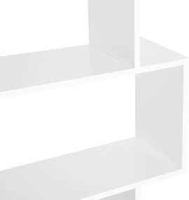 HOMCOM Moderní Knihařská Skříň s 6 Policemi pro Jídelnu, Obývací Pokoj a Kancelář 80x23x192 cm Bílá