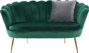 Lavice ve stylu Art-deco, smaragdová Velvet látka / gold chrom-zlatý, NOBLIN