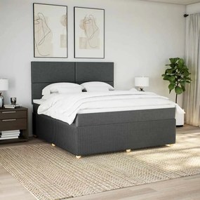 Box spring postel s matrací tmavě šedá 180x200 cm textil 3292129