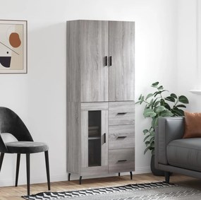 vidaXL Skříň highboard 69,5 x 34 x 180 cm kompozitní dřevo [3195974] Barva: šedá sonoma