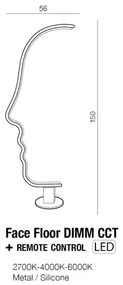 Designová stojací lampa Face
