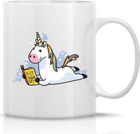 JEDNOROŽEC - klasický bílý keramický hrníček 300 ml