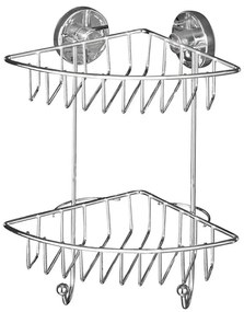 WENKO 20888100-Rohový regál VACUUM-LOC RUND STAH 22,5x29,5 cm lesk. chrom