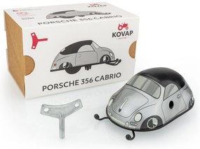 Autíčko na klíček - Porsche 356 cabrio - stříbrné