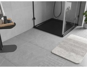Mexen Flow Slim, čtvercová sprchová vanička 90 x 90 cm, černá matná, 46S709090