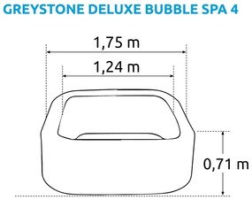 Marimex | Vířivý bazén Pure Spa Greystone Deluxe Bubble Spa 4 NP + výhodná sada příslušenství | 19900148