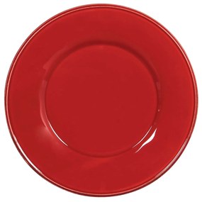 CÔTÉ TABLE Obědový talíř Constance Rouge 28 cm, červená barva, keramika