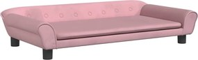 Pelíšek pro psy růžový 100 x 50 x 21 cm samet 172008