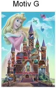 Diamantové malování - Princezny a zámky (čtvercové diamanty) Motiv: G, Rozměr: 60x80 cm