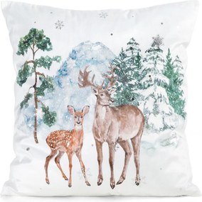 VÁNOČNÍ DEKORAČNÍ POVLAK NA POLŠTÁŘ POLAR1 45X45 CM VZOROVANÝ