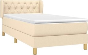 Box spring postel s matrací krémová 80 x 200 cm textil 3127002