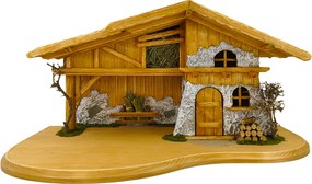 AMADEA Dřevěný osvětlený betlém s figurkami 65 cm