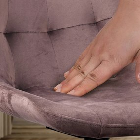 Sada 2 jídelních židlí Merna samet – hnědá