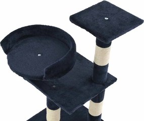 Škrabadlo pro kočky se sisalovými sloupky 65 cm modré 170611