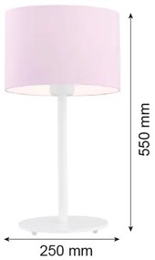 Argon 4128 - Stolní lampa MAGIC 1xE27/15W/230V růžová/bílá