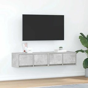 TV skříňky 2 ks Betonová šedá 60x31x25,5 cm Dřevěná konstrukce