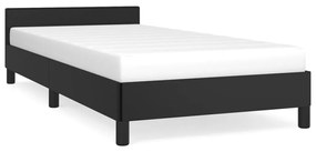 vidaXL Rám postele s čelem černý 80 x 200 cm umělá kůže