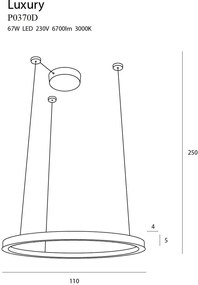 Maxlight Závěsné svítidlo Maxlight P0370D LUXURY 110 cm