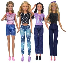 Módní oblečení pro Barbie - sady oblečení (4 ks) Varianta: A