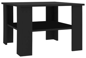 Konferenční stolek černý 60 x 60 x 42 cm dřevotříska - Default Title