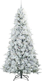 Umělý Skládací Vánoční Strom s stojanem Bílá 240 cm PE a PVC 3397513