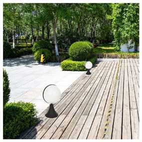 Exteriérové ​​svítidlo Circulo, 1x bílé plastové stínítko, b