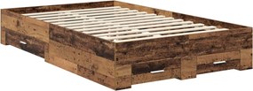 Rám postele s čelo Staré dřevo 120 x 190 cm Kompozitní dřevo 3408288