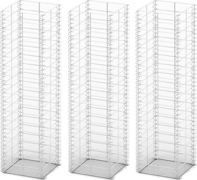 Sada gabionů 3 ks pozinkovaný drát 25 x 25 x 100 cm 141045