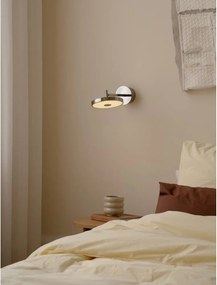 LED nástěnné svítidlo s ohybatelnou konstrukcí/stmívatelné do zásuvky v leskle stříbrné barvě ø 15 cm Asteria Wall Short – UMAGE