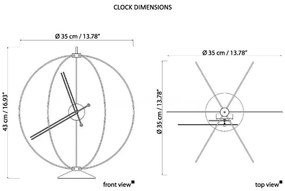 Mclocks Designové stolní hodiny AT313 Atom 35cm