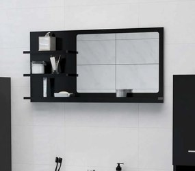 vidaXL Koupelnové zrcadlo 90 x 10,5 x 45 cm dřevotříska [805022] Barva: Černá