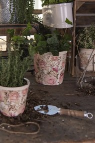 Keramický obal na květináč s růžemi Rosien S - Ø12*11 cm