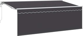 Stahovací markýza Antracit 400 x 200 cm Polyester a hliník 3329800