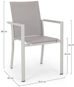 BIZZOTTO zahradní jídelní židle KONNOR béžovo/šedá 0662741