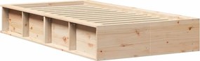 Rám postele Hnědá 90 x 200 cm Masivní borové dřevo 3385733