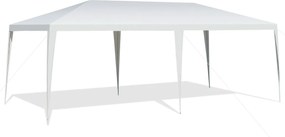 Costway Párty stan 3 m x 6 m Vodotěsný s provazy v bílé barvě, bílý