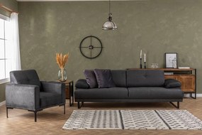 Designová 3-místná sedačka Vatusia 239 cm antracitová