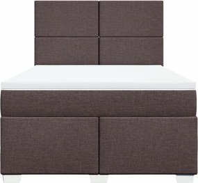 Box spring postel s matrací tmavě hnědá 140x200 cm textil 3290507