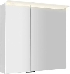 Sapho Linex - Zrcadlová skříňka s LED osvětlením 80x70x15 cm, 2x dvířka, bílá LX080-0030