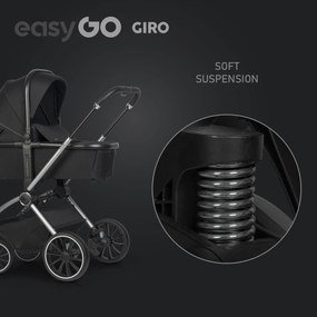 Kombinovaný kočárek EasyGo Giro 2v1 Ebony Black