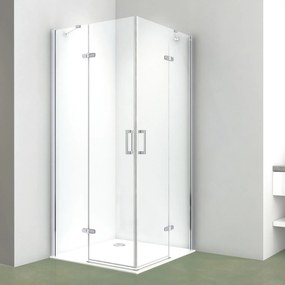 Novoterm Čtvercový sprchový kout NV-Flow 90x90 chrom/transparent - bez vaničky