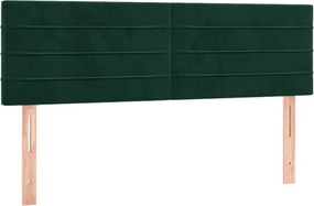 Box spring postel s matrací tmavě zelená 140x200 cm samet 3141368